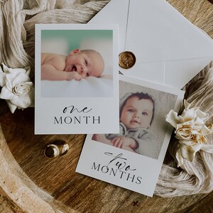 Modern First Year Birthday Photo Banner, Minimalist 1st Year Birthday ...
