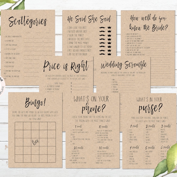 Kitchen Tea Games - Etsy