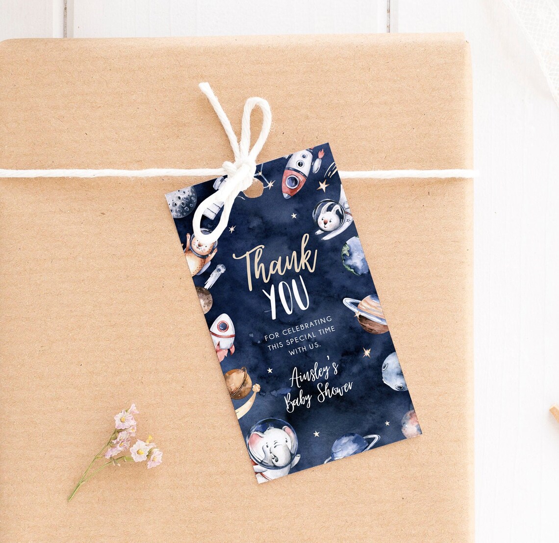 Space Gift Tag Template Outer Space Thank You Favors Tag - Etsy