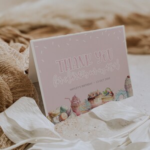 Sweet Thank You Card Template, Two Sweet Birthday Thank You Card, Sweet ...