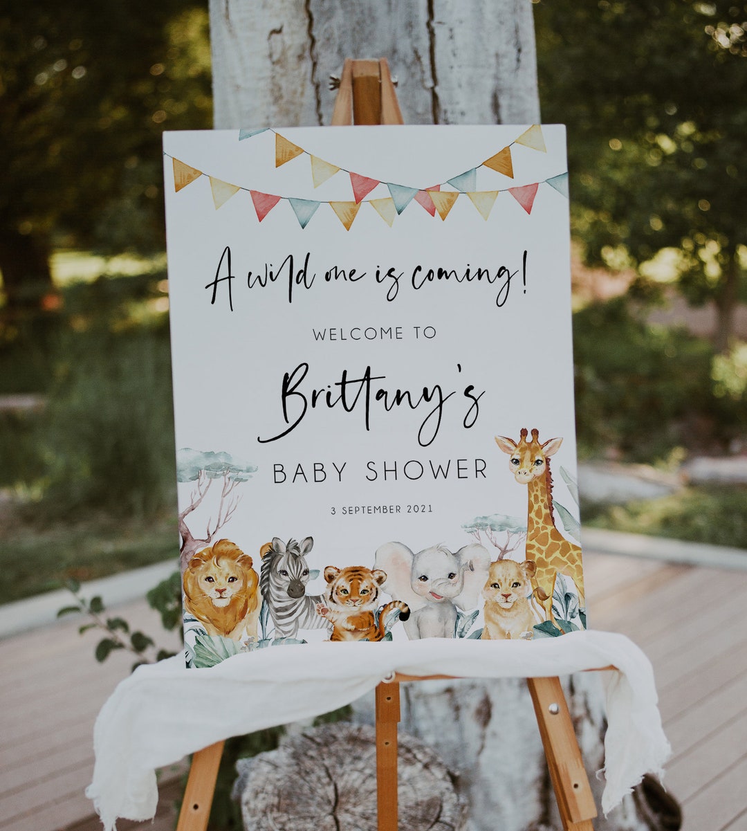 Safari Welcome Sign, Jungle Animals Editable Welcome Sign, Printable ...