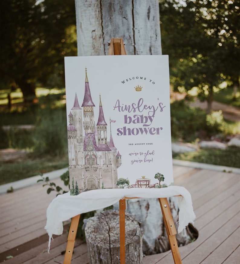 Princess Welcome Sign Editable Template Little Princess Large - Etsy