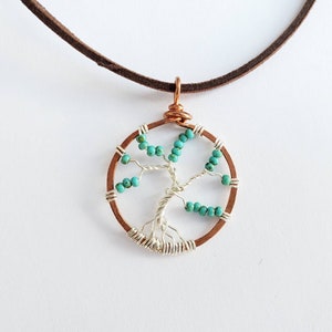 Garden Tree Wire Necklace, Circle Frame, Wire Wrapped, Twistedtree ...