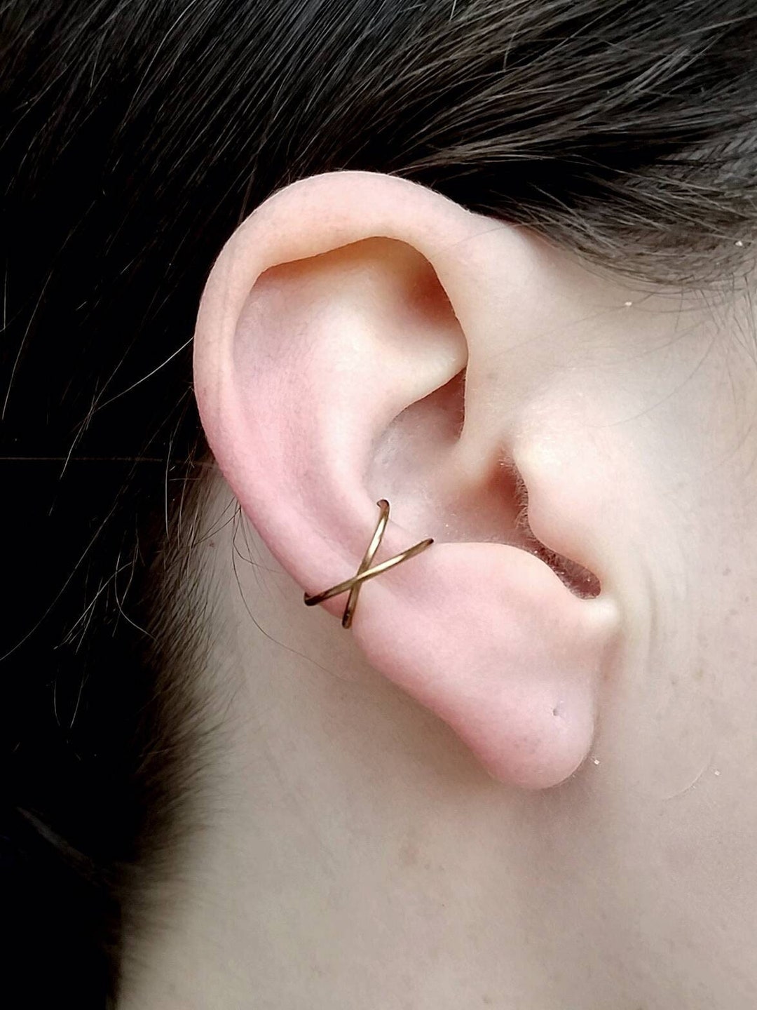 Criss Cross Ear Cuff, X Ear Cuff, Wire Ear Wrap - Etsy