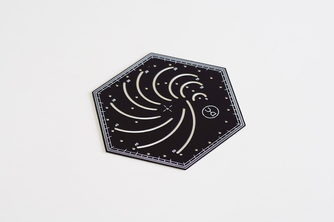 Hexagonal Brass Ruler: Sketching Compass & Template - Etsy