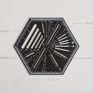 HEXAGONAL RULER 2.0 | Redefine Your Sketch Tool |black Ruler ...