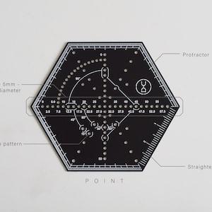 HEXAGONAL RULER 2.0 | Redefine Your Sketch Tool |black Ruler ...