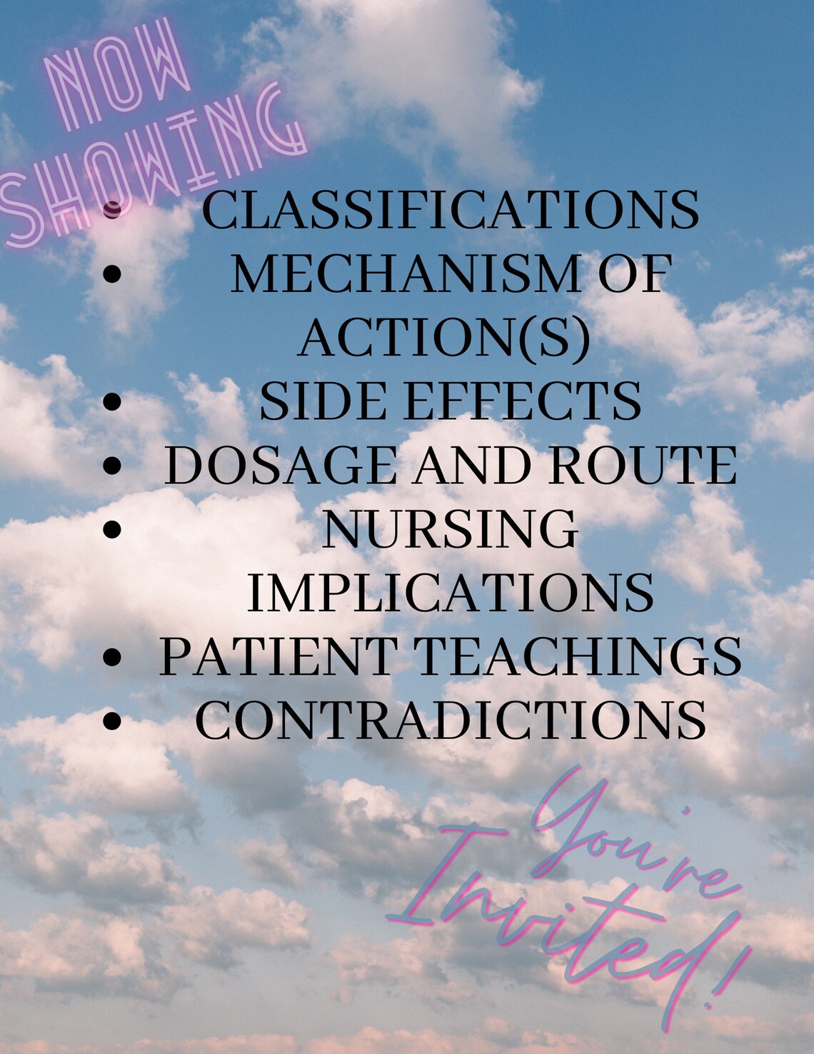 Medication Template for Nursing School Students Printable Medication ...