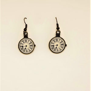 Pocket Watch Earrings, Watch Face Earrings, Steampunk Jewellery. - Etsy UK