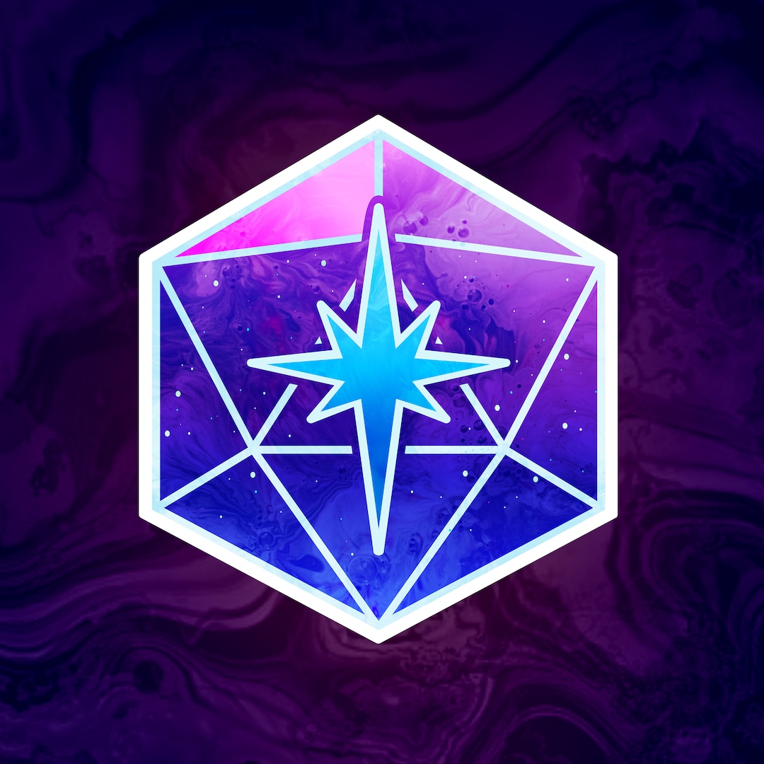 North Star D20 Sticker | Matte Vinyl Decal - Etsy