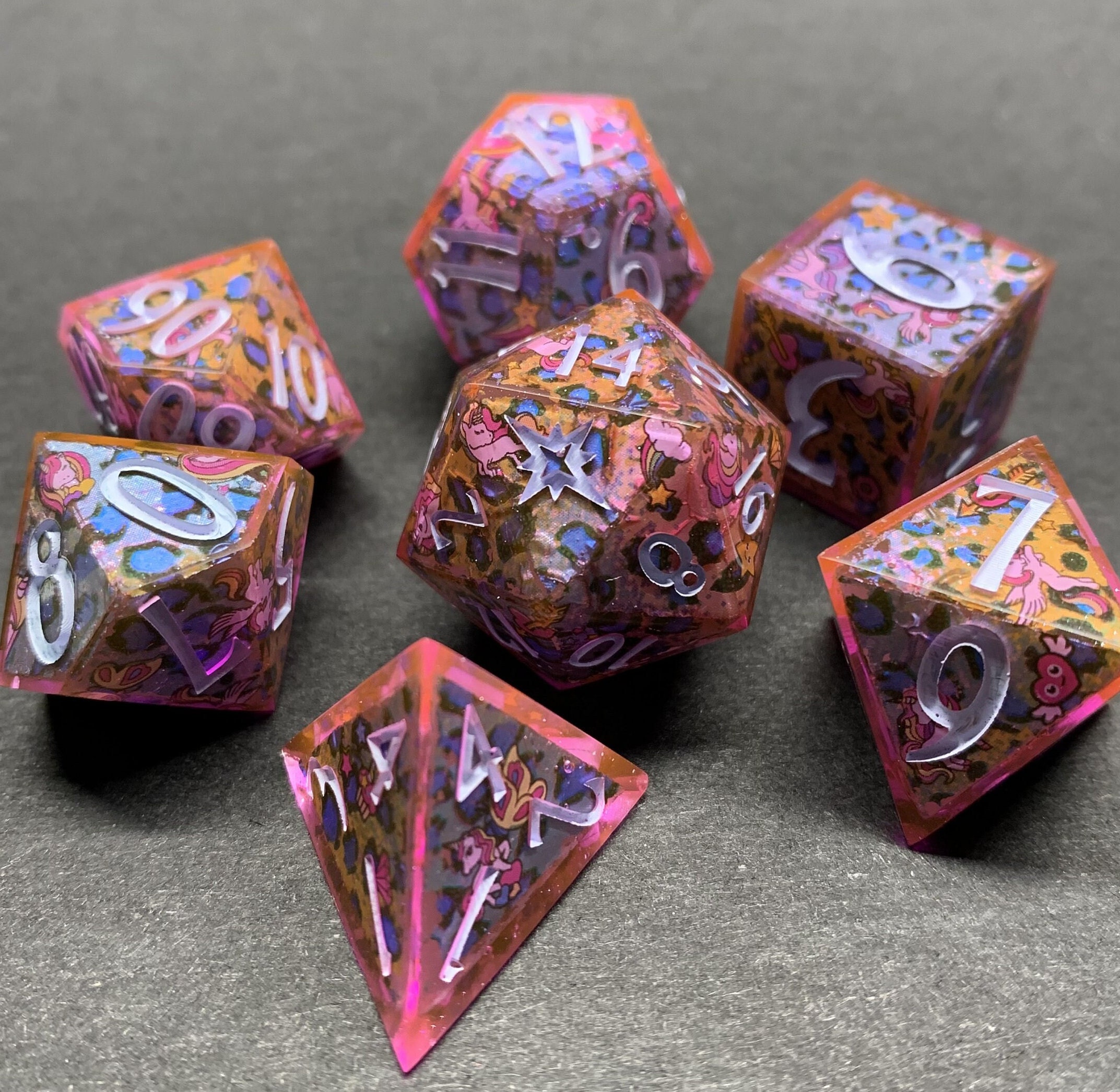 Y2K Dreams Handmade Sharp Edge Dice Set - Etsy