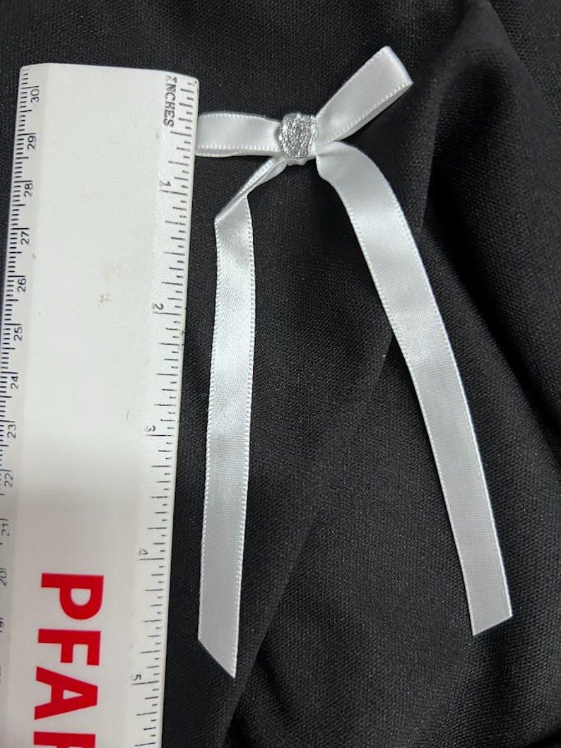 20 White Satin Craft Bows – Pre-tied Mini Bows for Sewing, Scrapbooking ...