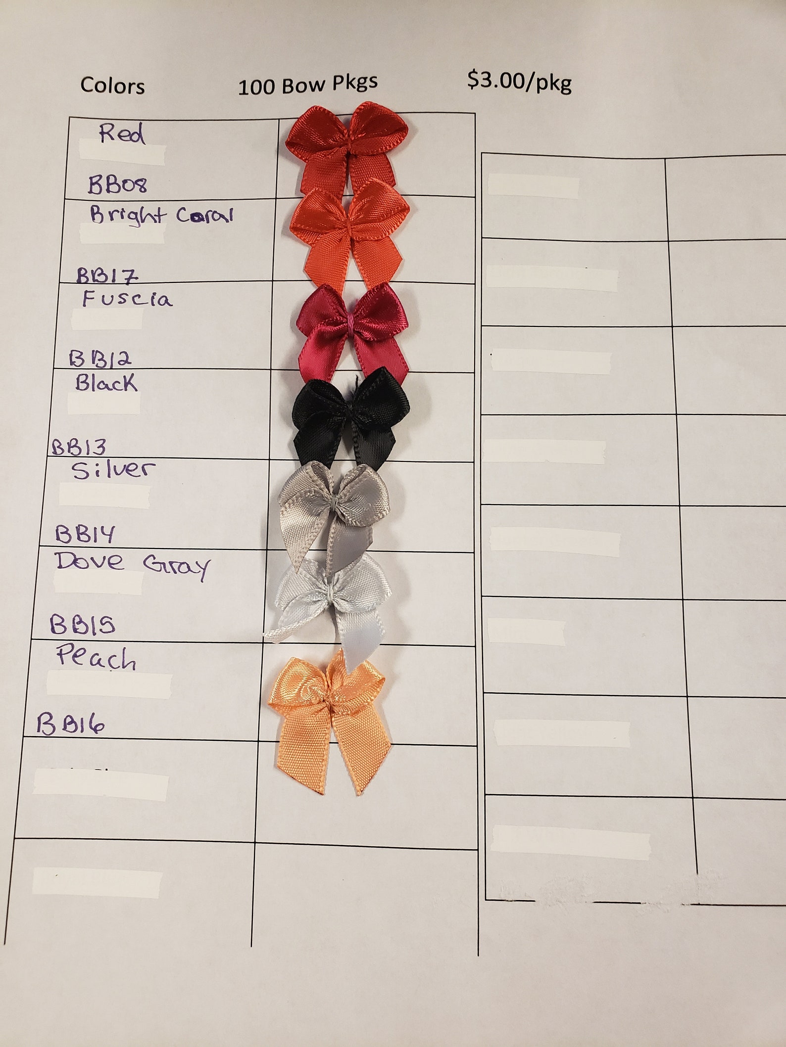 Mini Ribbon Bows, 100 PCS, Solid Color, Multipurpose, Card Making ...