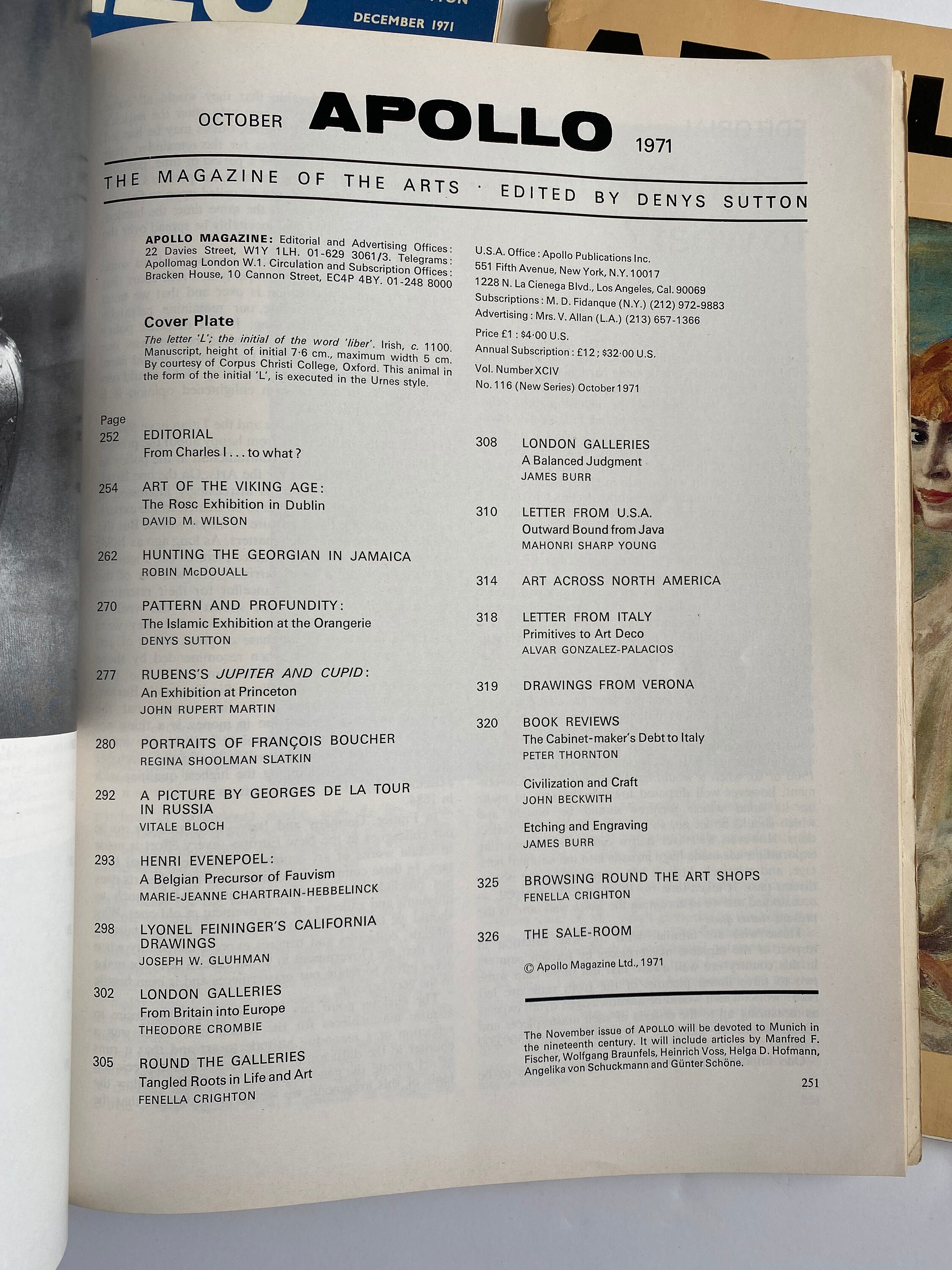 Vintage Apollo Art Magazines, Published 1971, Art and Antiques - Etsy