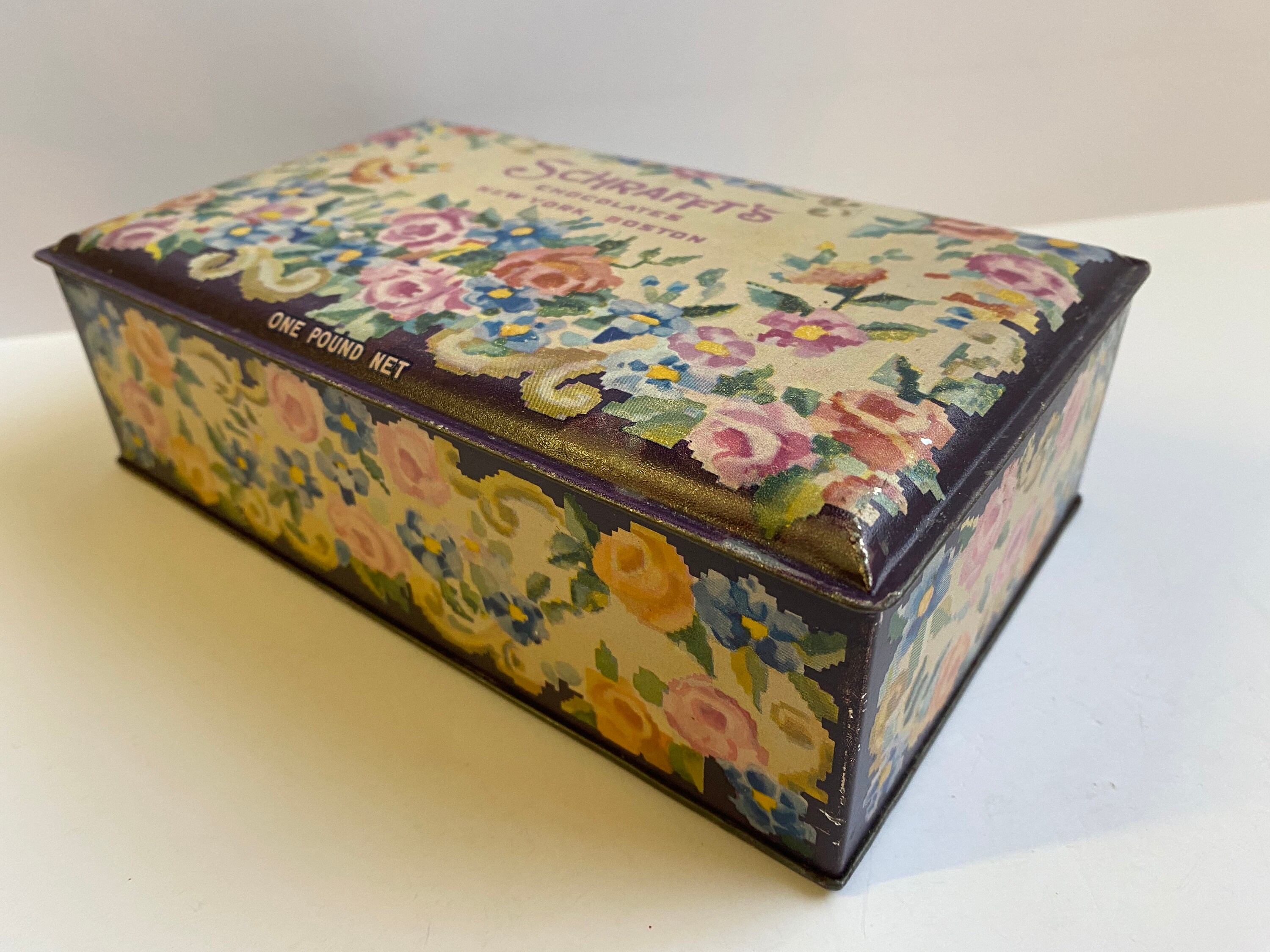 Vintage Schrafft's Chocolates Tin, Decorative Cookie Tin, Made in New ...