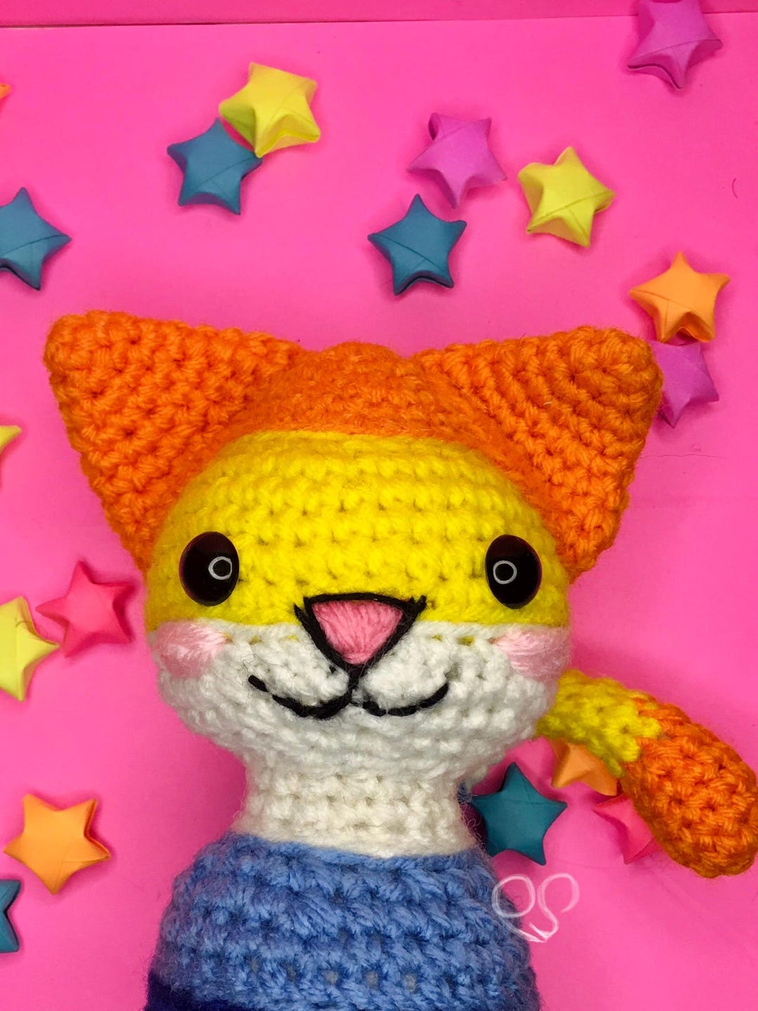 Aroace Pride Kitty-mallow Crochet Cat Doll - Etsy