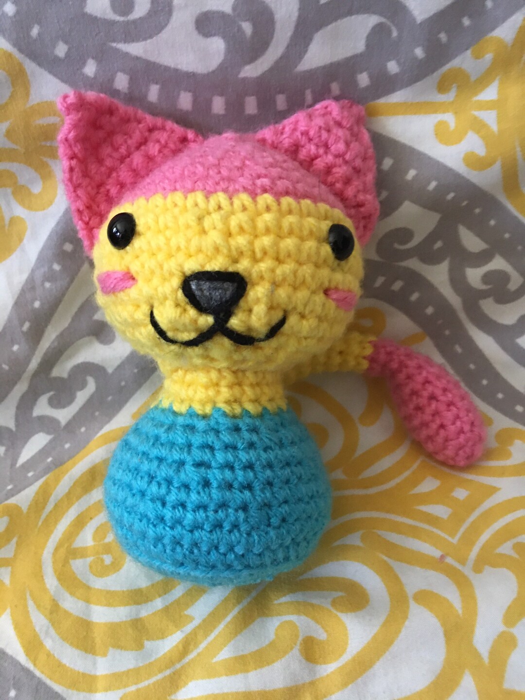 Pan Pride Kitty-mallow Crochet Cat Plush - Etsy