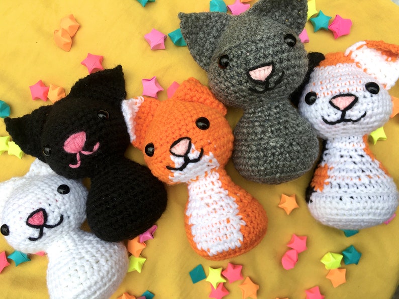 Kitty-mallows Crochet Cat Plushie - Etsy