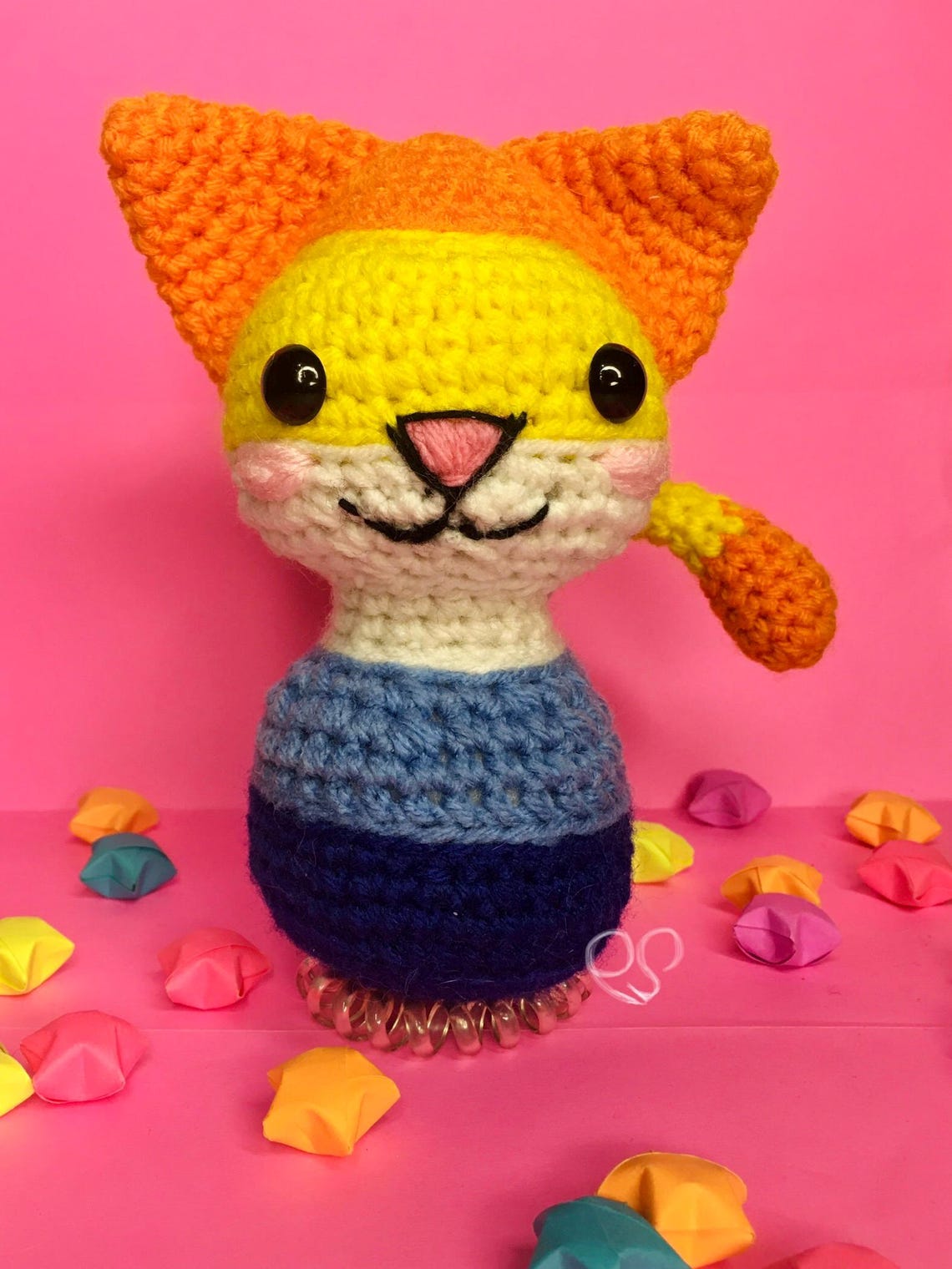 Aroace Pride Kitty-mallow Crochet Cat Doll - Etsy