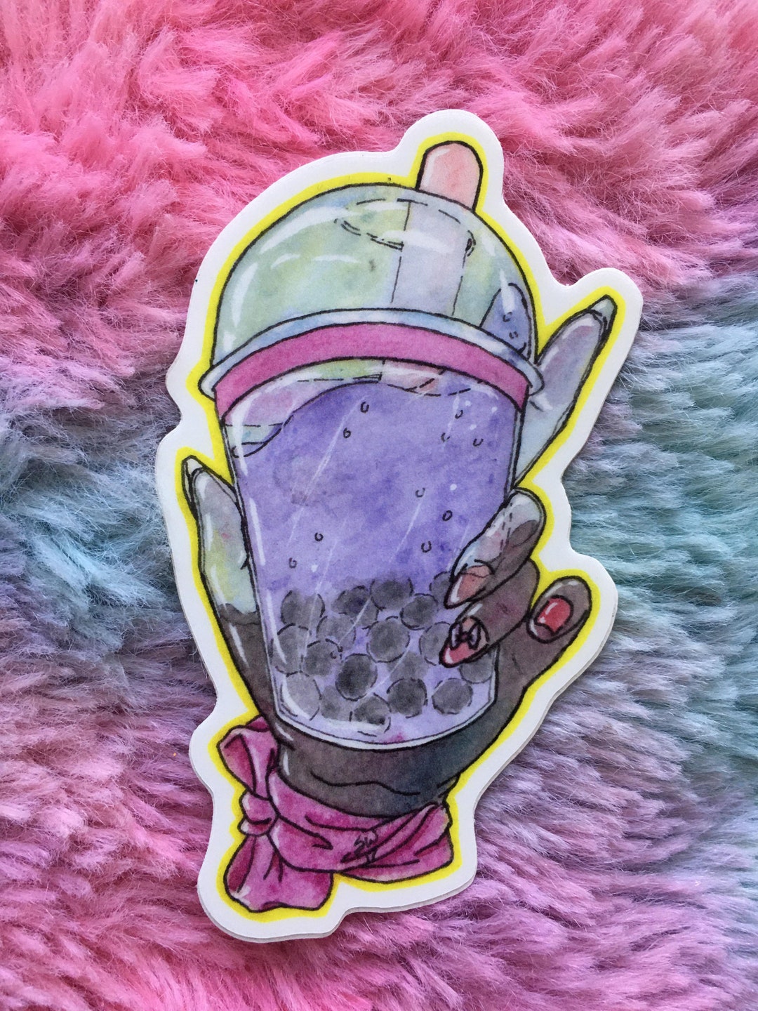 Tasty Guro - Boba | Milk Tea Body Horror Vinyl Sticker - Etsy