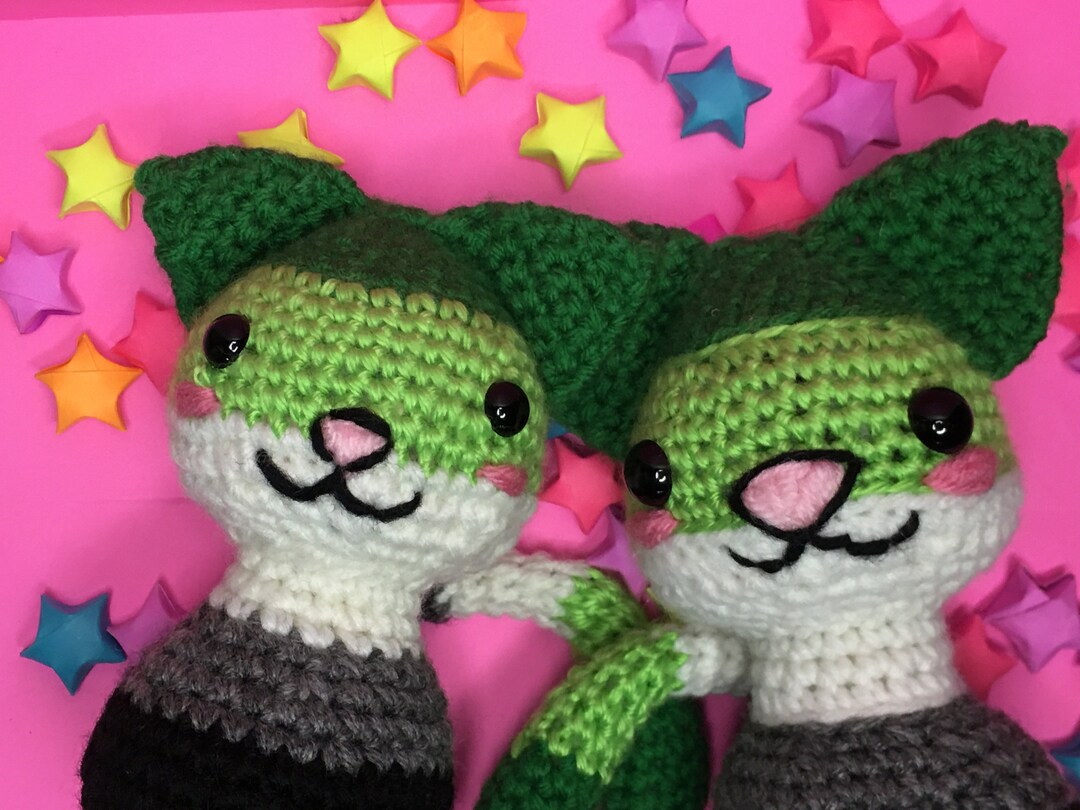 Aro Pride Kitty-mallow Crochet Cat Doll - Etsy