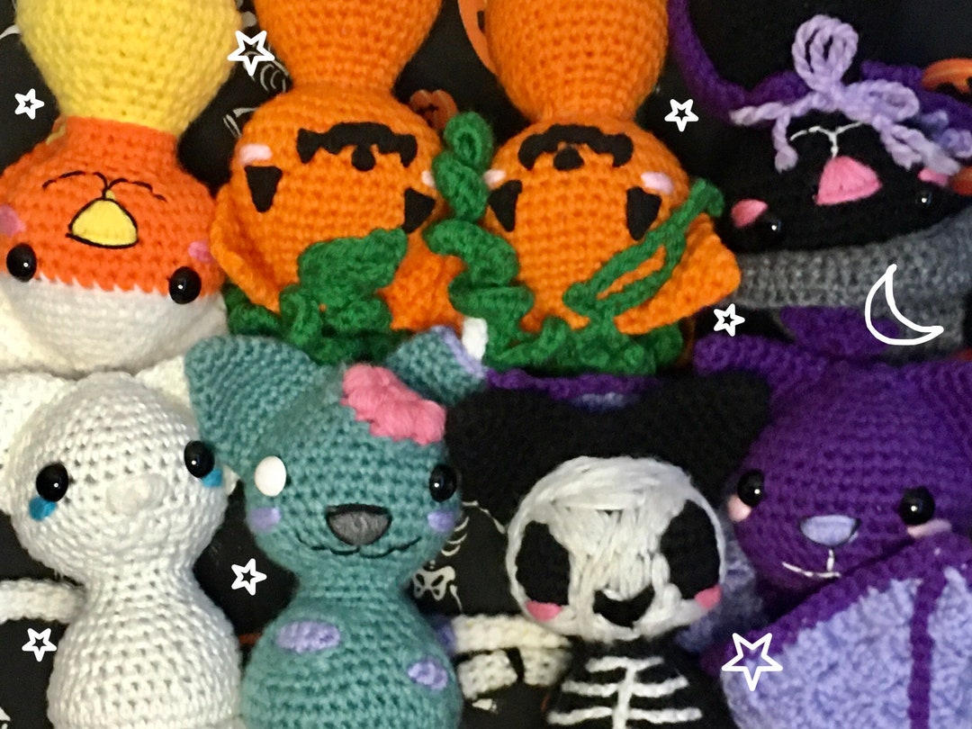 Halloween Kitty-mallows Crochet Cat Plush - Etsy