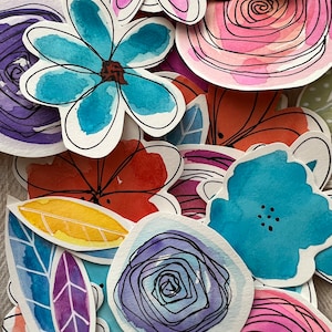 Floral Fodder - Collage- Watercolor- 20 Pieces - Etsy