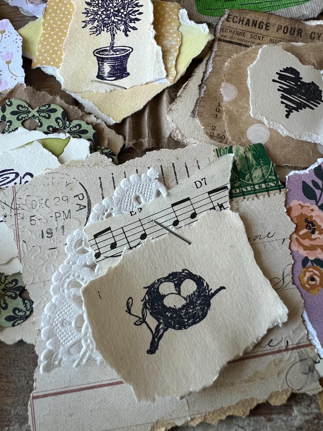 Ephemera Clusters Junk Journal Set 8 Etsy