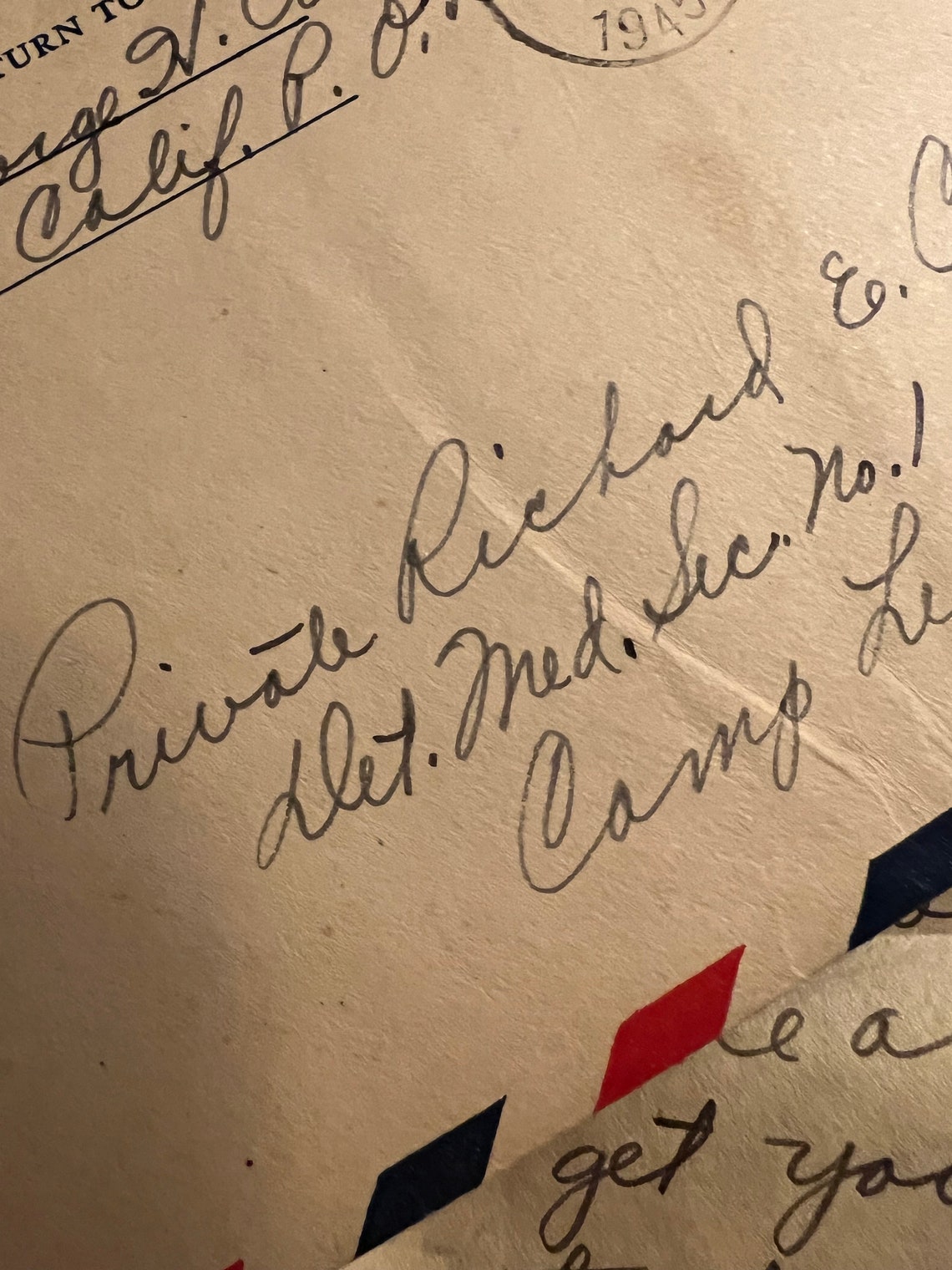 Vintage World War 2 Letters Set of 3 1945 Altered Art - Etsy