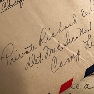 Vintage World War 2 Letters Set of 3 1945 Altered Art - Etsy