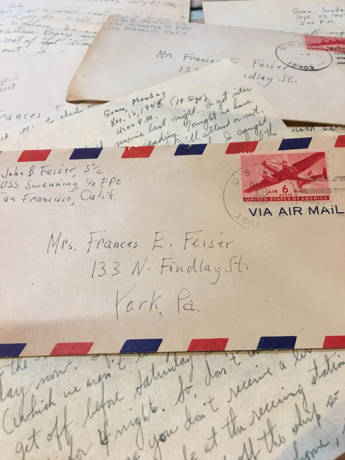 Vintage World War 2 Letters Set of 3 1945 Altered Art - Etsy