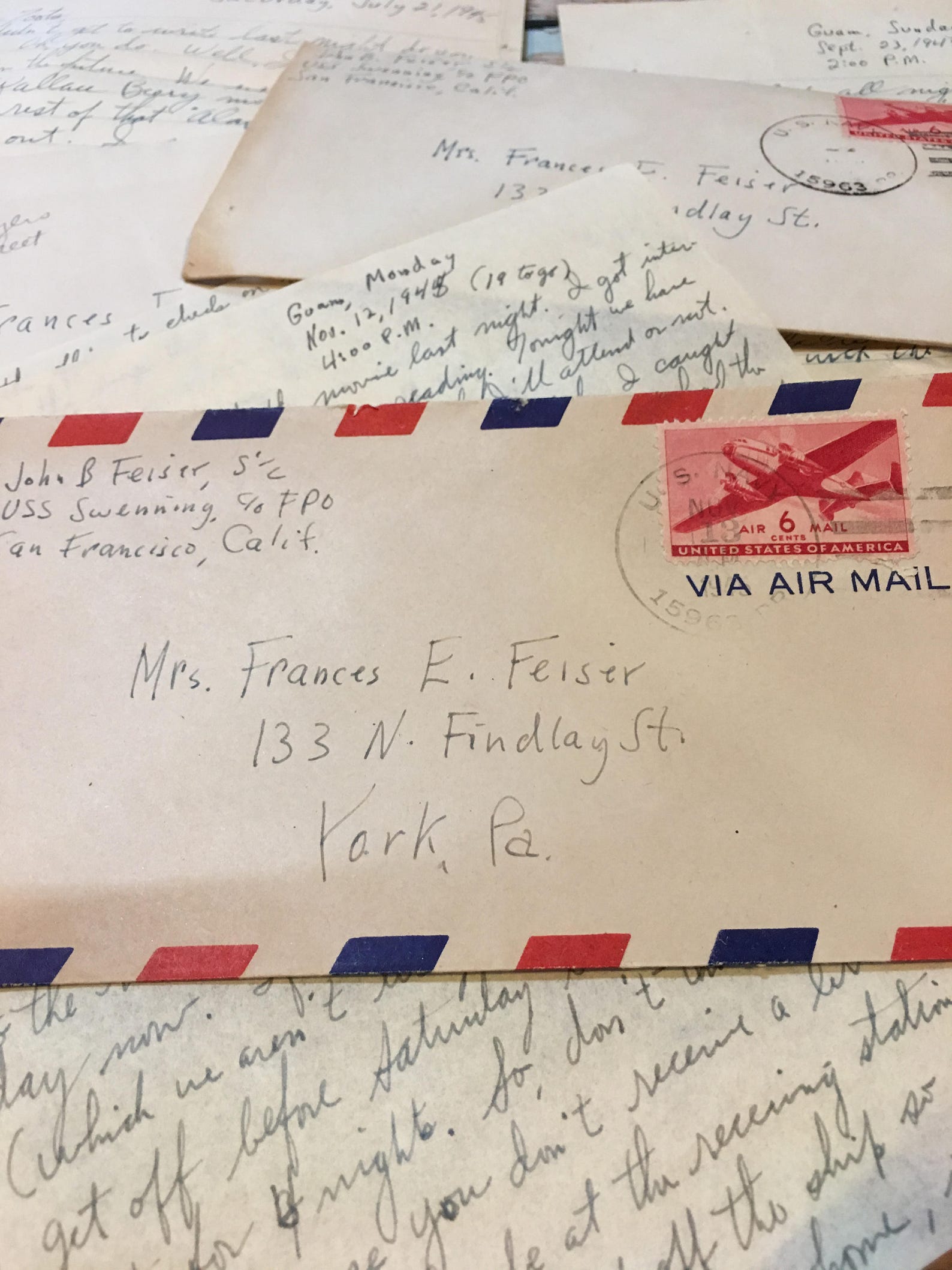 Vintage World War 2 Letters Set of 3 1945 Altered Art - Etsy