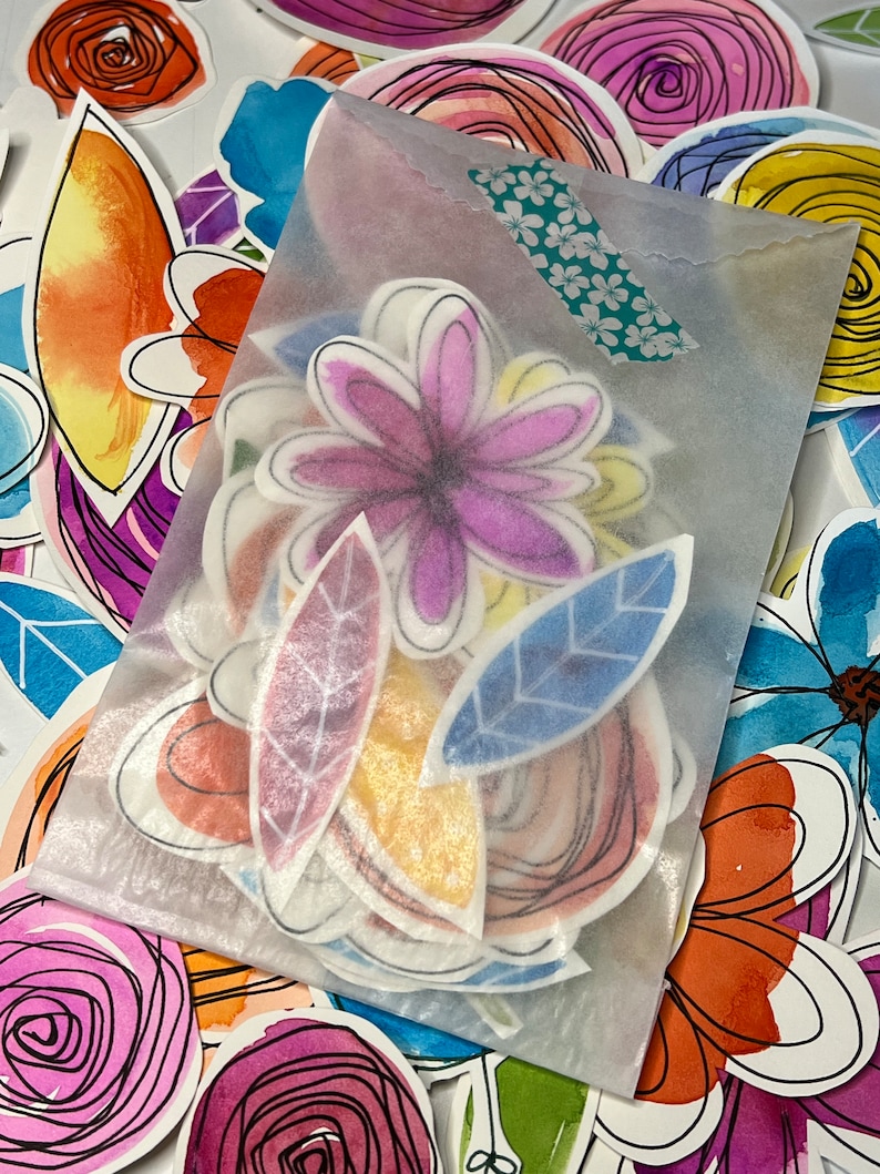 Floral Fodder - Collage- Watercolor- 20 Pieces - Etsy