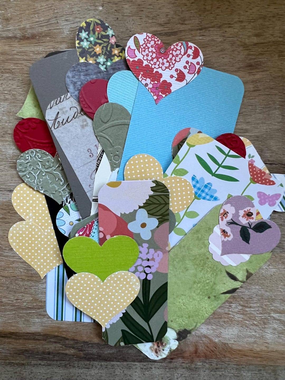 Journal Spots- Heart Clusters/snippets/embellishments /set of 10 - Etsy