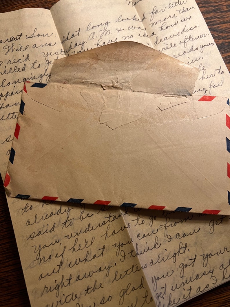 Vintage World War 2 Letters Set of 3 1945 Altered Art - Etsy