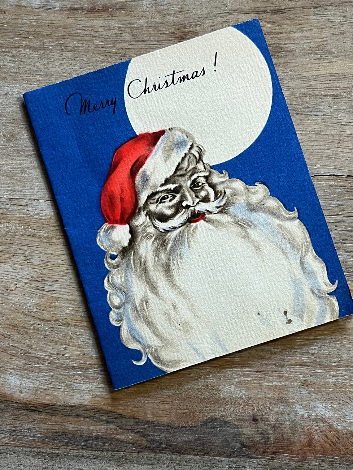 Vintage Christmas Card - MCM Santa- Used - Hallmark - Etsy