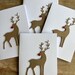 Reindeer Christmas Cards /set of 4 - Etsy