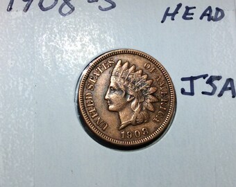 Authentic 1908-S Indian Head Penny Rare Key Date Gorgeous - Etsy