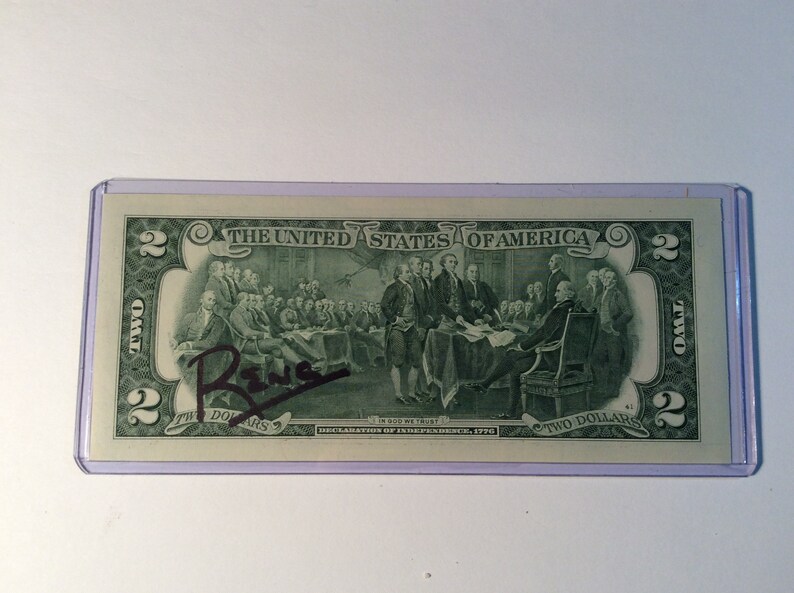 Authentic COLORIZED LIMITED Edition Two Dollar Bill the - Etsy