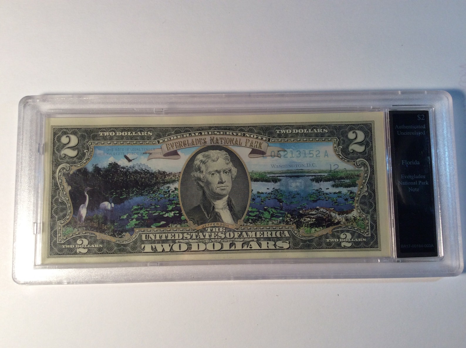 EVERGLADES NATIONAL PARK Colorized Two Dollar Bill | Etsy