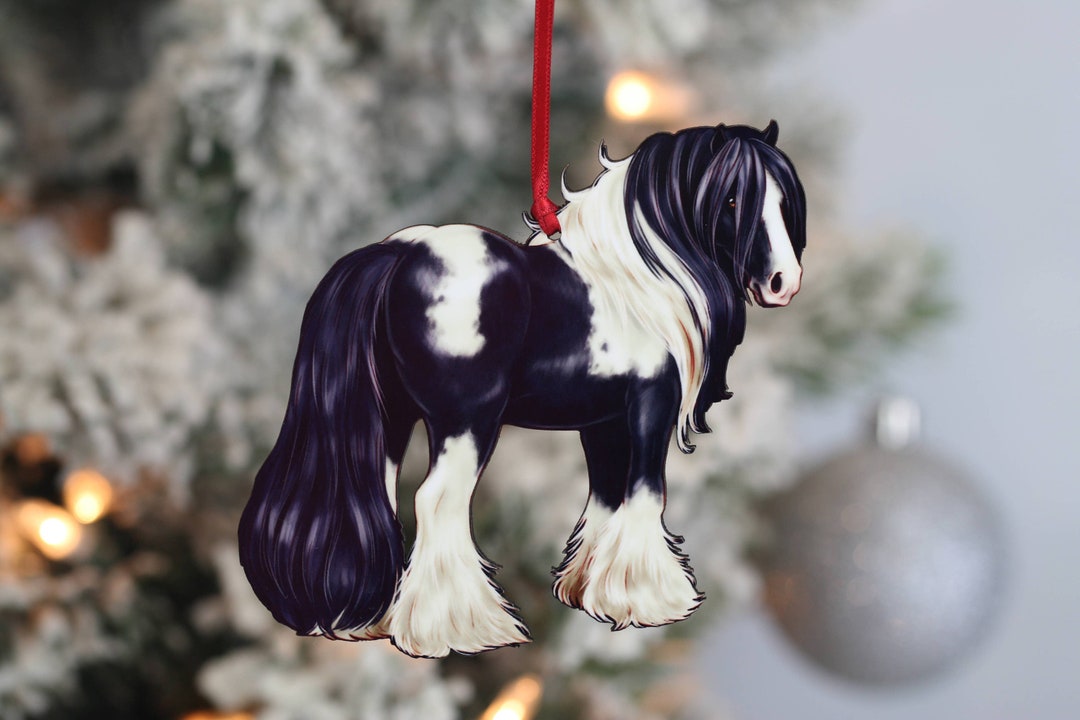 Gypsy Vanner Horse Christmas Ornament, Gypsy Cob Horse Gifts for Women ...