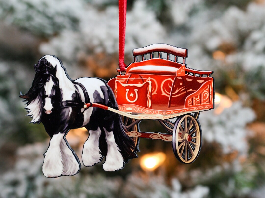 Gypsy Cob Dray Horse Ornament Gypsy Vanner Ornaments Gypsy - Etsy