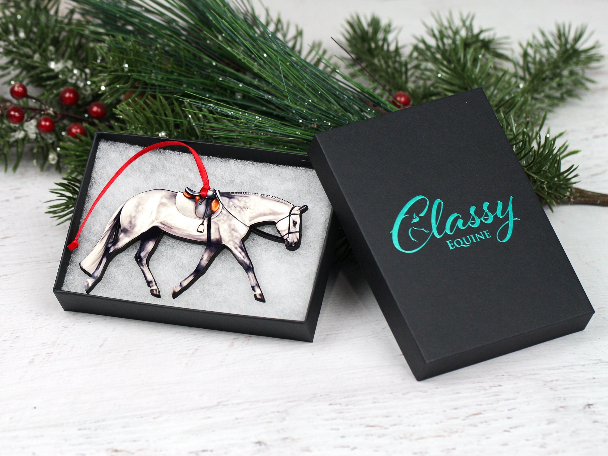 English Equestrian Gifts for Her Horse Christmas Ornaments | Etsy