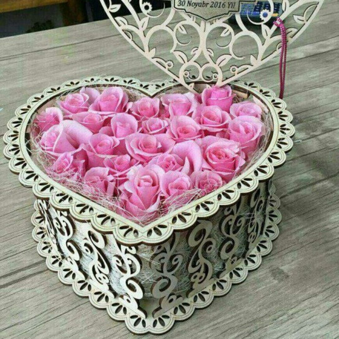 Heart Box Vector File - Etsy