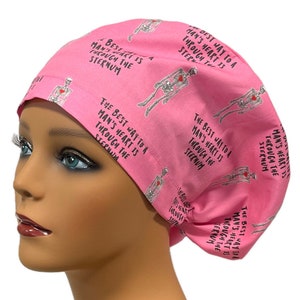 Way to a Man’s Heart, Funny Euro Scrub Caps for Women, Elastic With ...