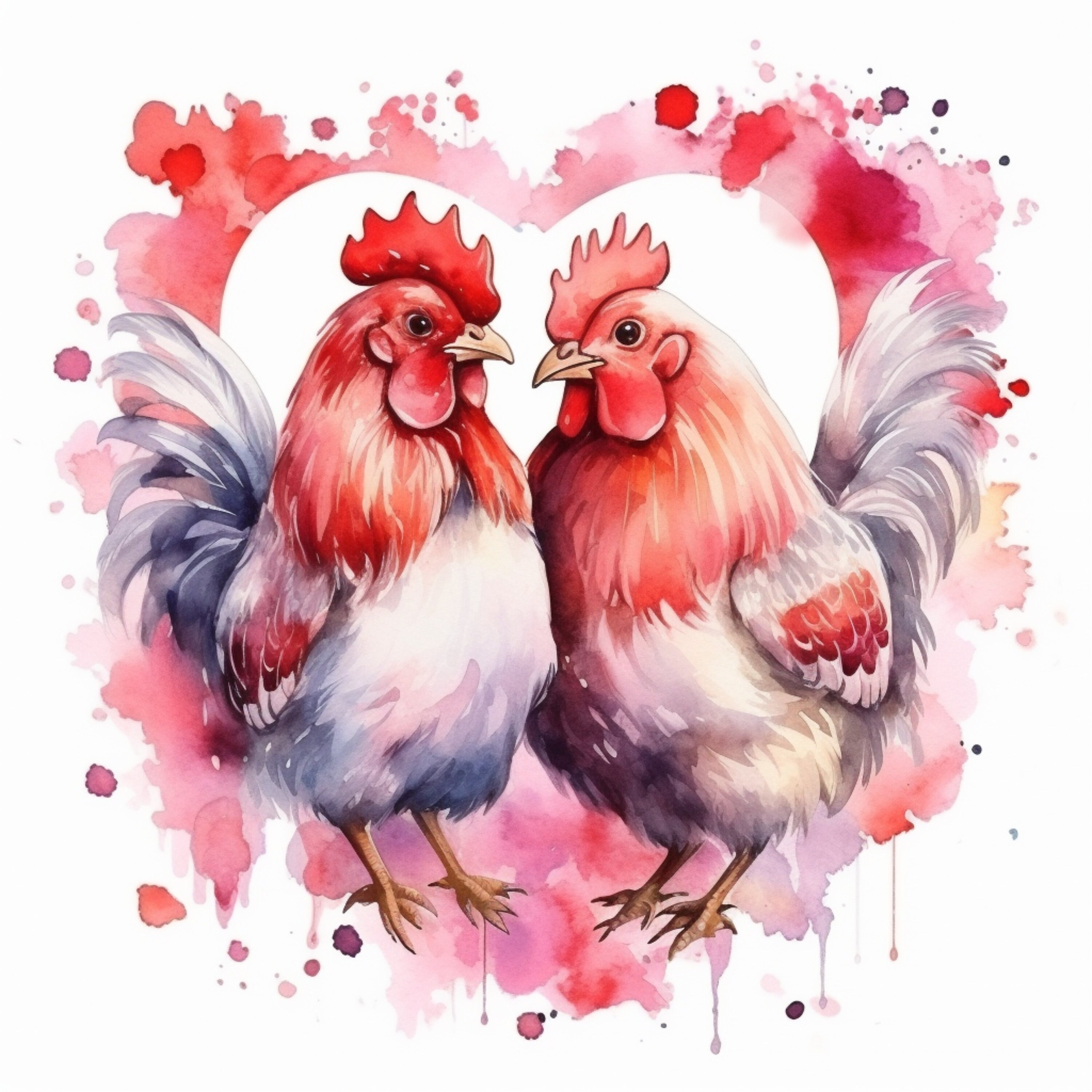 Chickens, Colorful Chickens PNG. Floral Chickens PNG. Chicken , Chicken ...