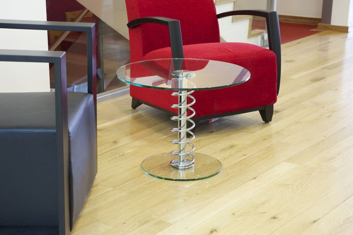 Remote Glass Side Table (spring Leg) - Etsy