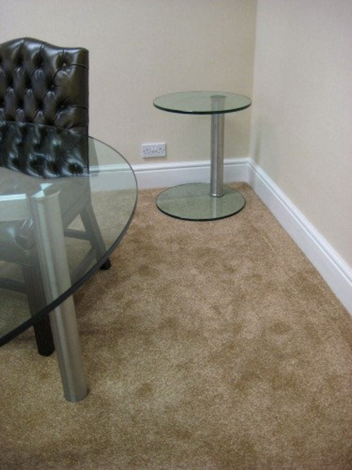 Futureglass Saint Glass and Stainless Steel Dining Table 70cm Top - Etsy