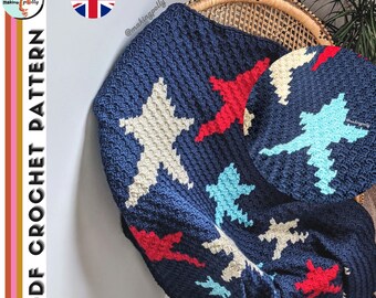 C2C Crochet Starry Night Blanket Pattern - Etsy