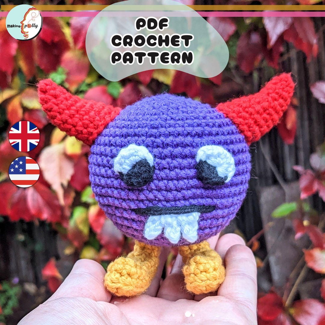 Crochet PATTERN Devil Dexter Mini Monster Crochet Pattern (UK & US ...